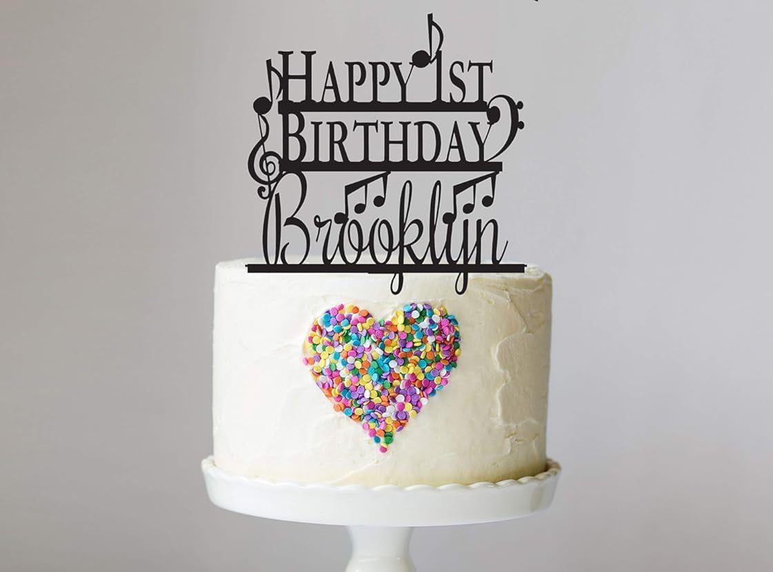 Personalized Acrylic Cake Toppers, Happy Birthday Cake Topper with ...