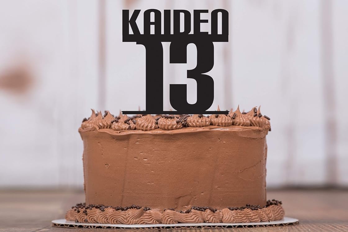 Personalized Acrylic Cake Toppers, Happy Birthday, Name Cake Topper ...