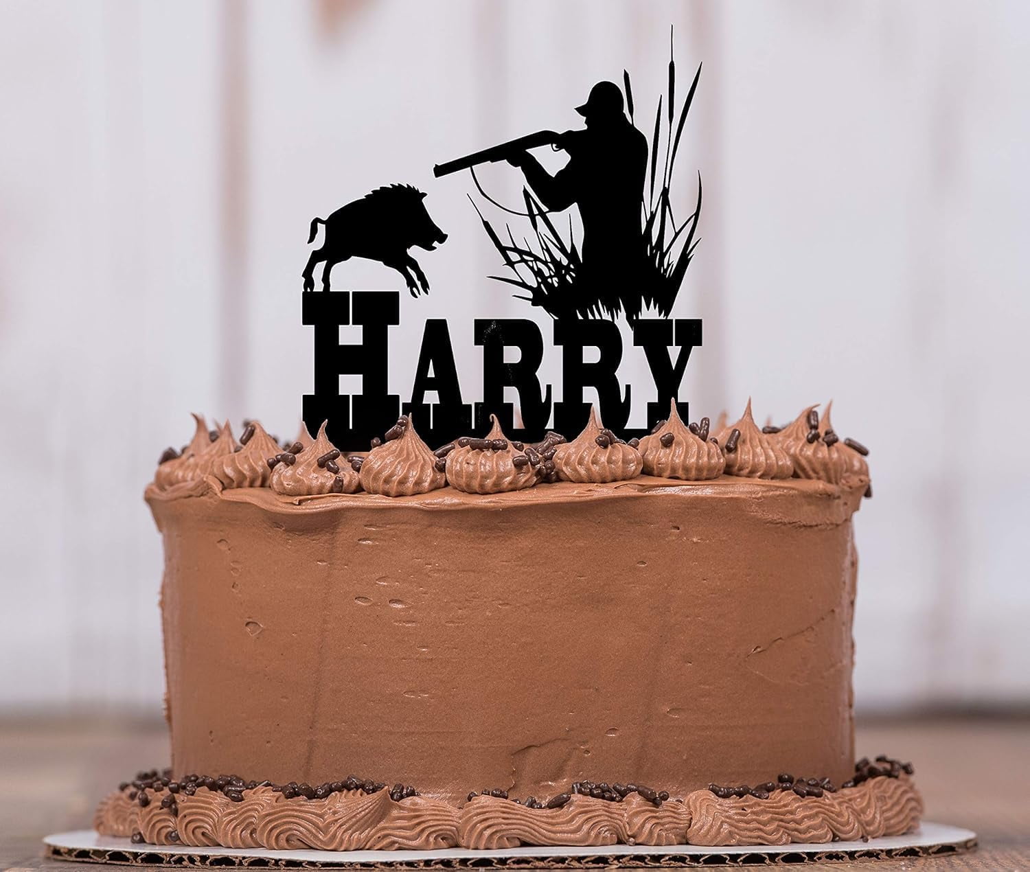 Personalized Acrylic Cake Toppers, Hog Hunter, Hunting Decor, Cake ...
