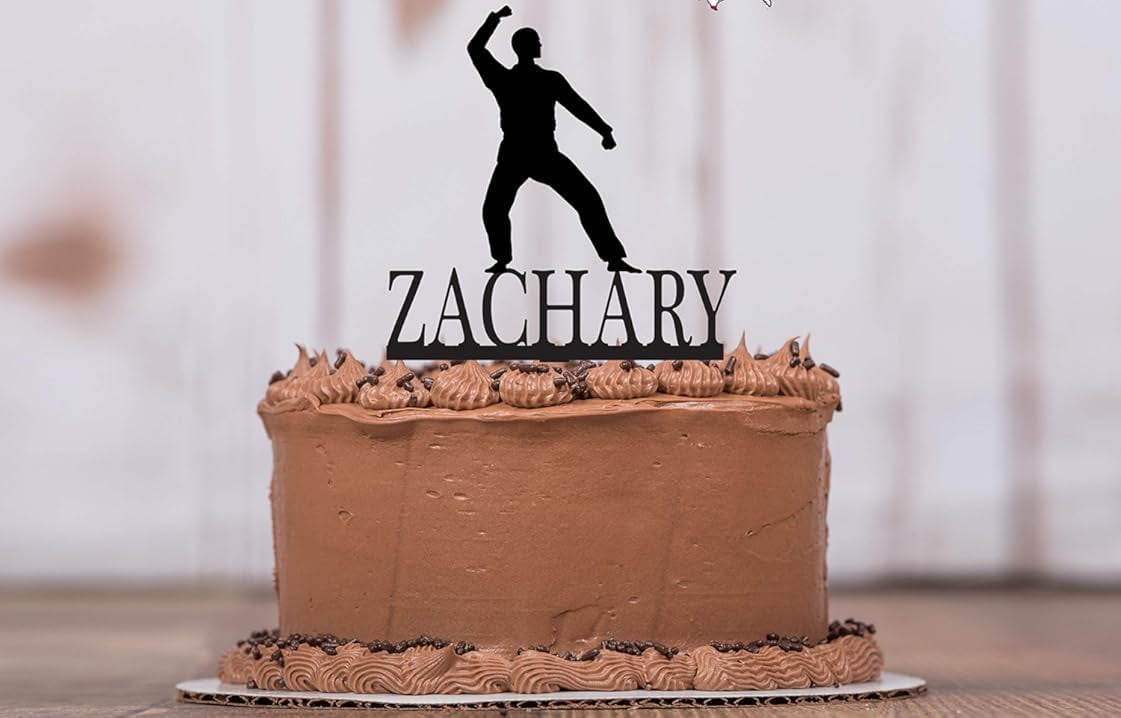 Personalized Acrylic Cake Toppers, Male Martial Arts Karate Cake Topper ...