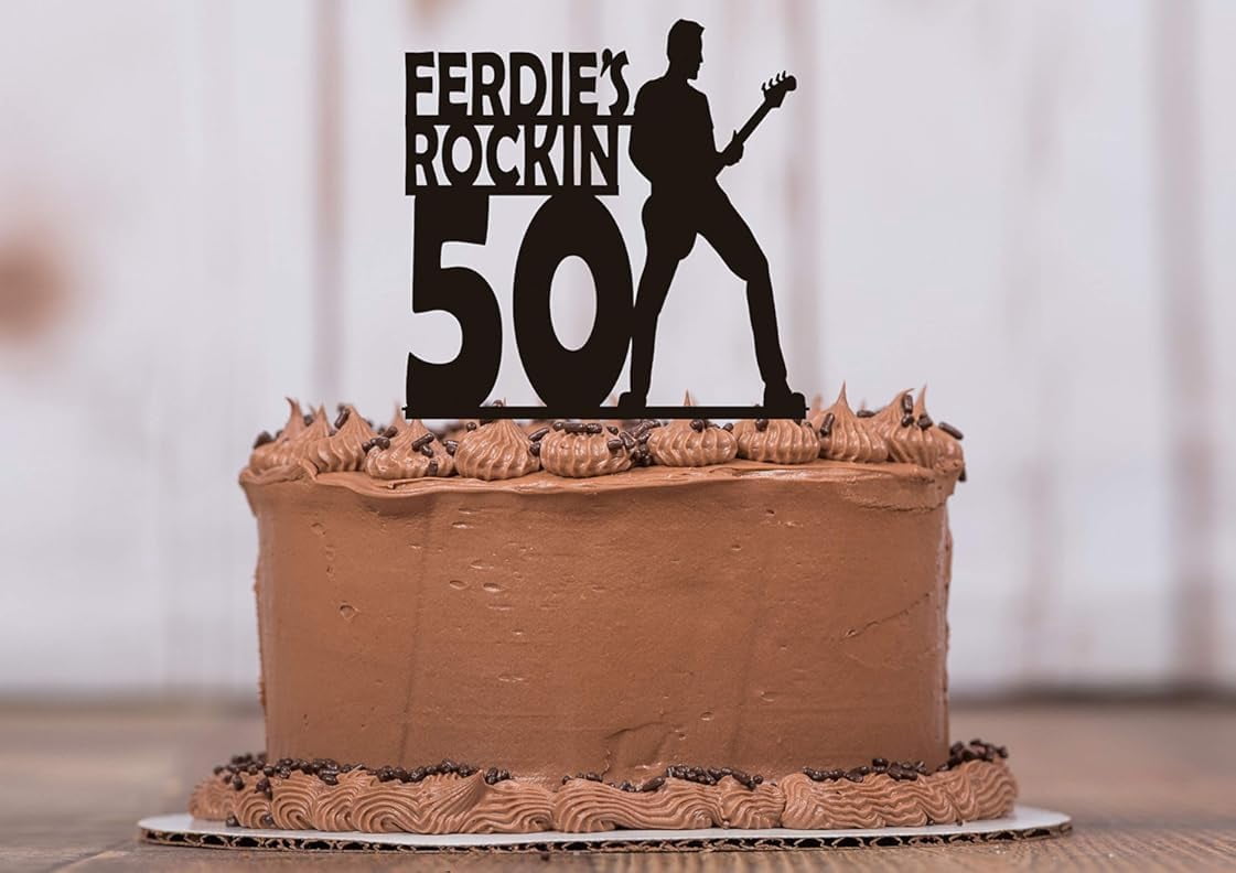Personalized Acrylic Cake Toppers, Rocker Cake Topper with Keepsake ...