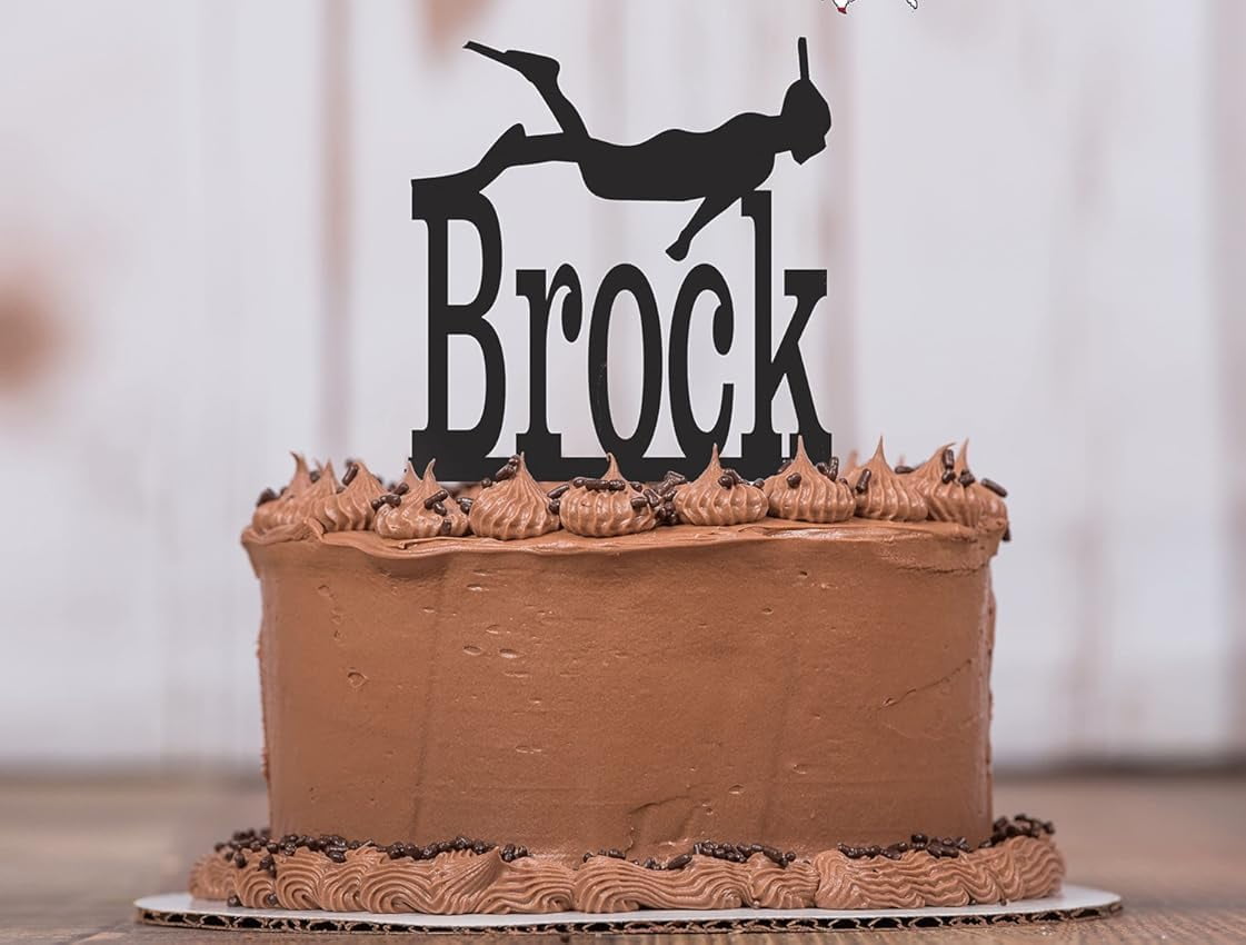Personalized Acrylic Cake Toppers, Scuba Diving Cake Topper, Snorkeling ...