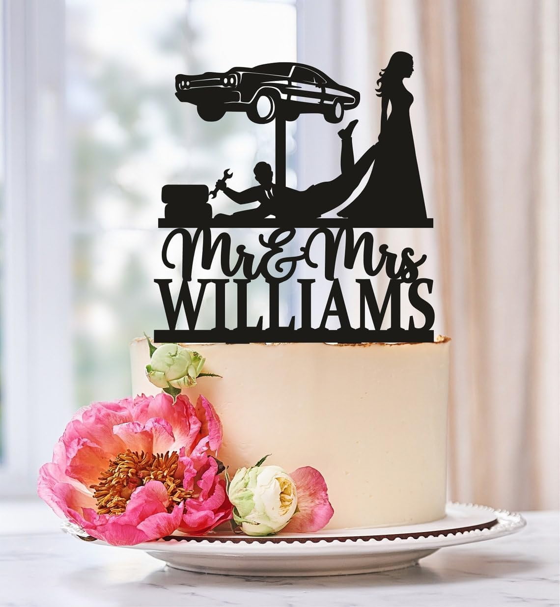 Personalized Acrylic Cake Toppers，Topper With Wrench Tool，Cake Decor ...