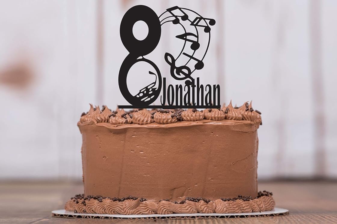 Personalized Acrylic Cake Toppers, Tuba Cake Topper with Keepsake Base ...