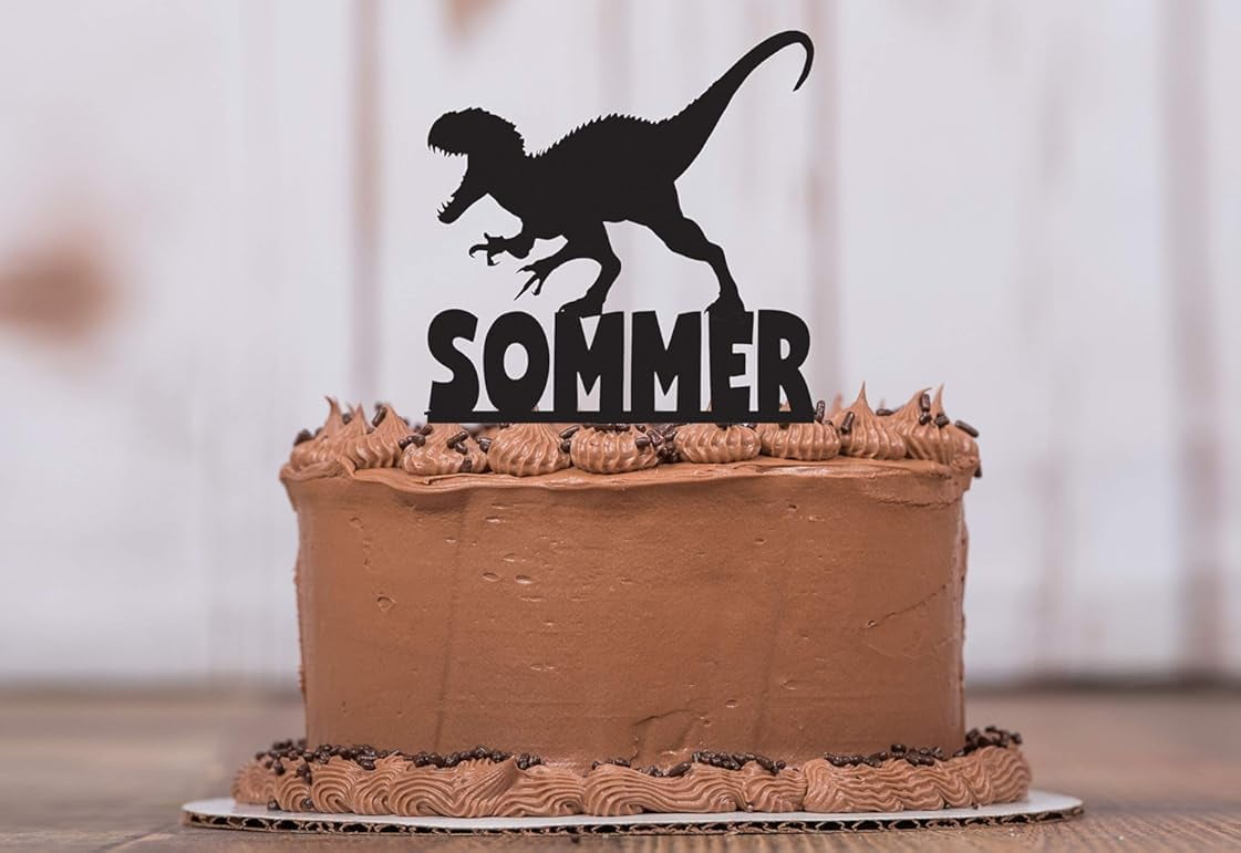 Personalized Acrylic Cake Toppers, Tyrannosaurus Rex Cake Topper, Party ...
