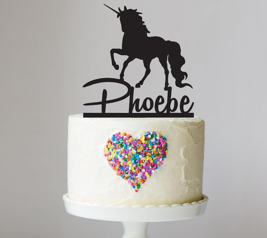 Personalized Acrylic Cake Toppers, Unicorn Cake Topper with Keepsake ...
