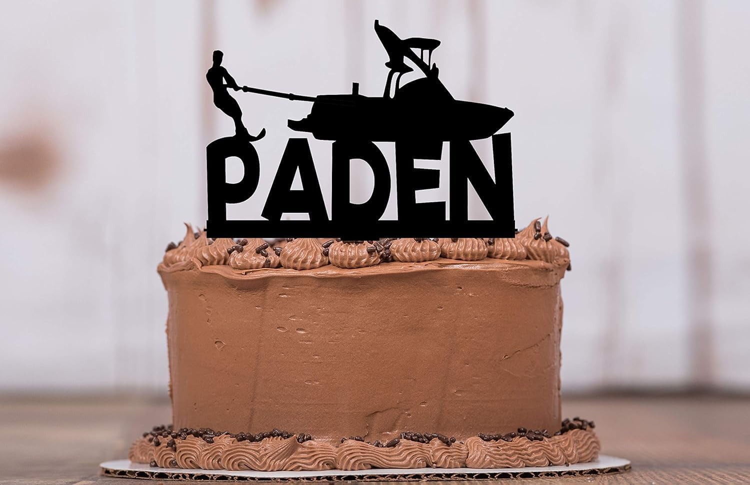 Personalized Acrylic Cake Toppers, Water Skier Cake Topper, Water ...