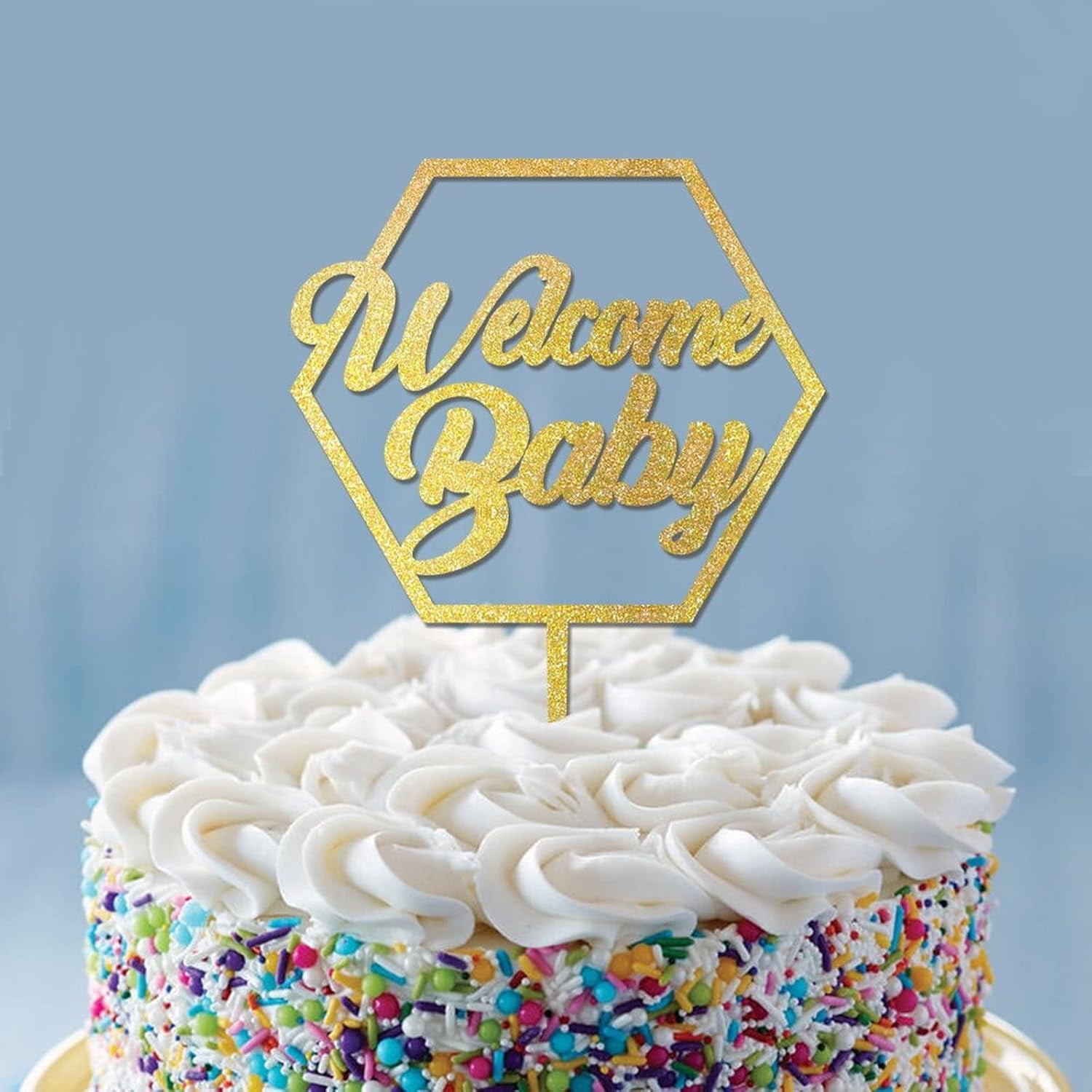 Personalized Acrylic Cake Toppers, Welcome Baby Cake Topper, Baby Shower Topper, Personalized ...