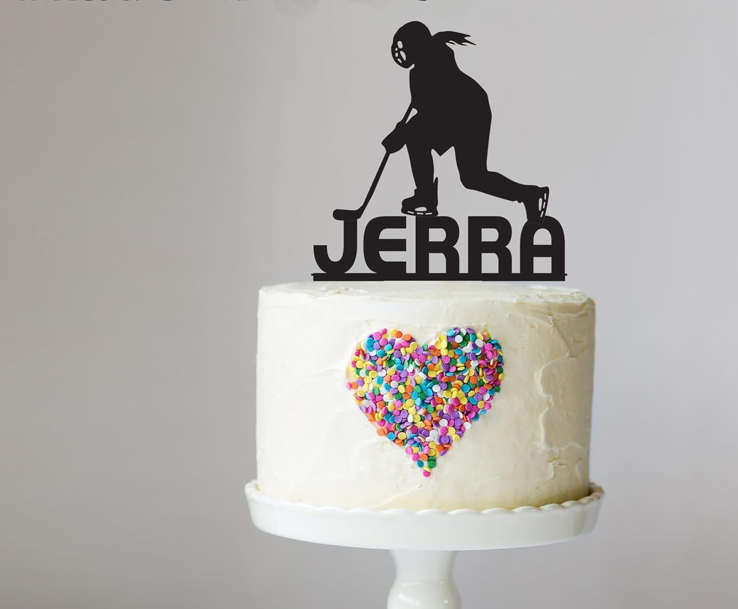 Personalized Acrylic Cake Toppers, Women's Hockey Cake Topper with ...