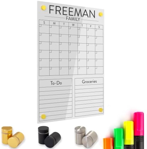 Personalized Acrylic Calendar for Wall - Ships Next Day, Made in ...