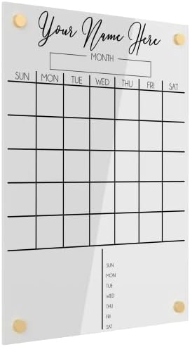 Personalized Acrylic Calendar for Wall - Ships Next Day, Made in ...