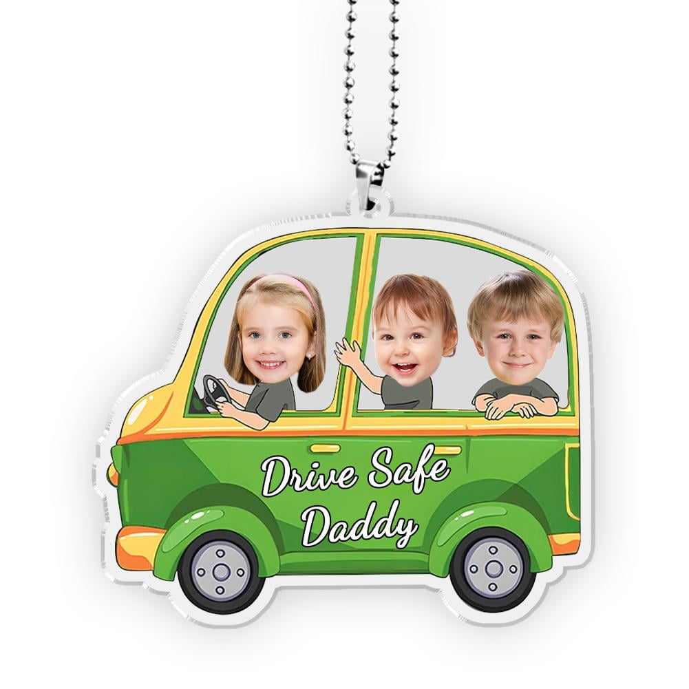 Personalized Acrylic Car Hanger, Personalized Car Ornament with Family ...