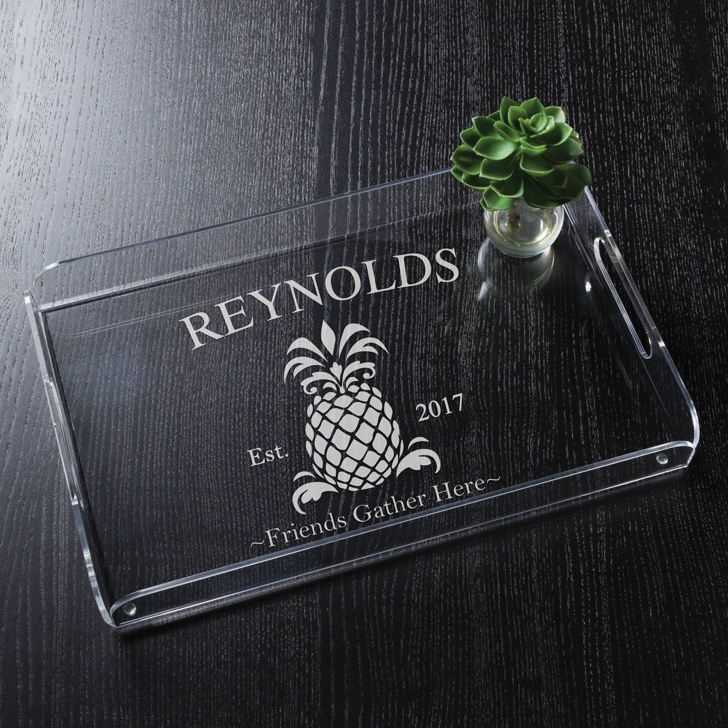 Personalized Acrylic Serving Tray - Friends Gather Here - Walmart.com