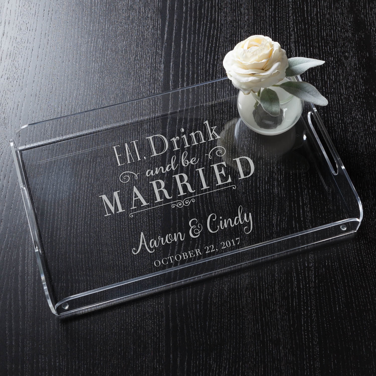Personalized Acrylic Tray - Customizable Wedding Gift - Walmart.com