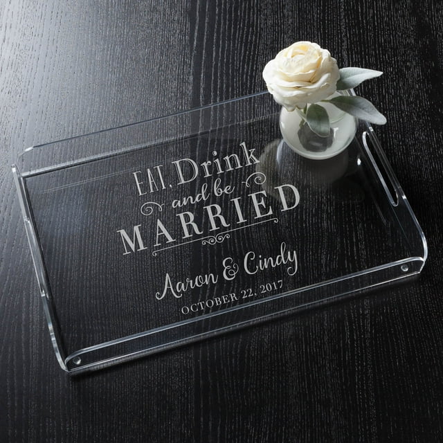 Personalized Acrylic Tray - Customizable Wedding Gift - Walmart.com