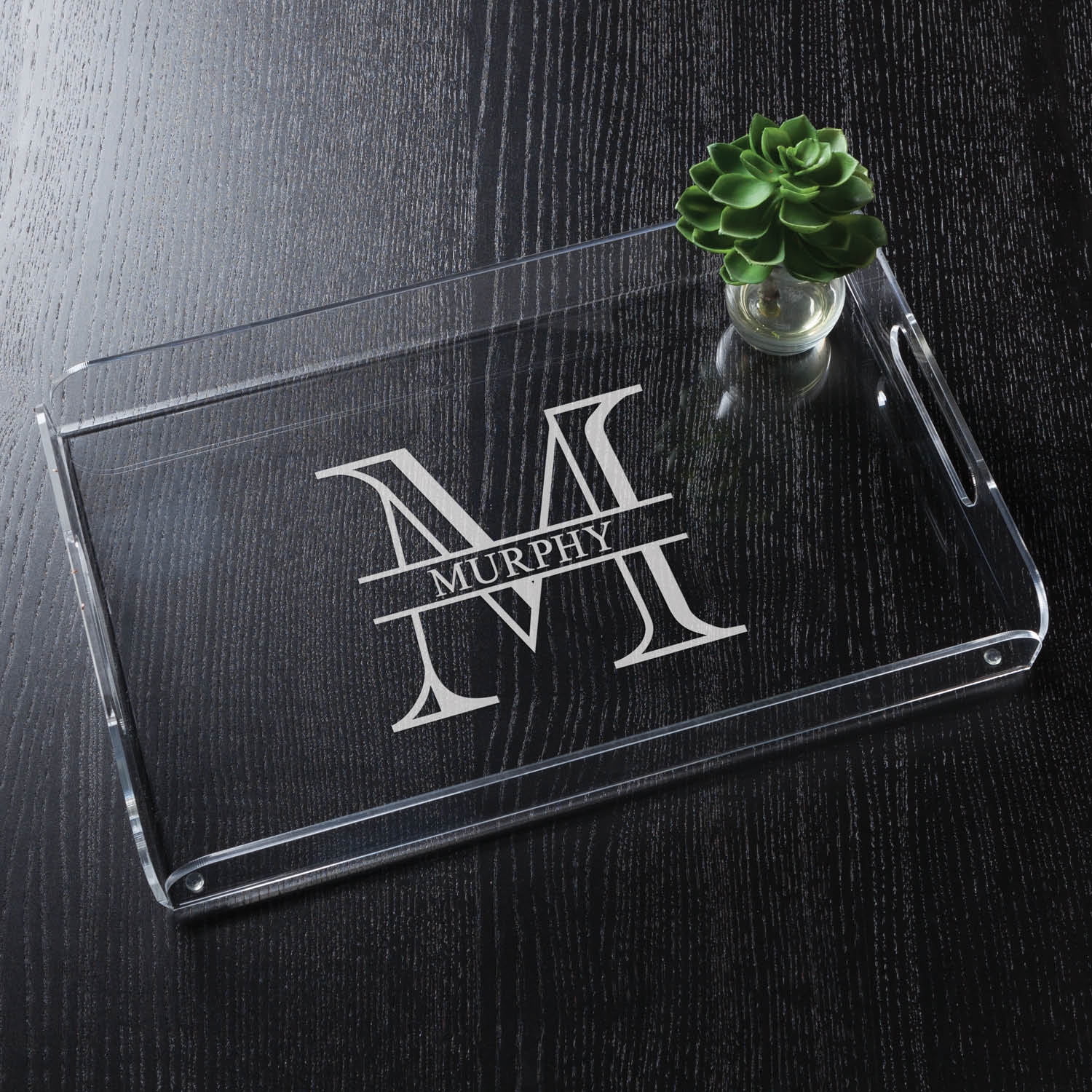 Personalized Acrylic Tray - Family Initial and Name - Walmart.com
