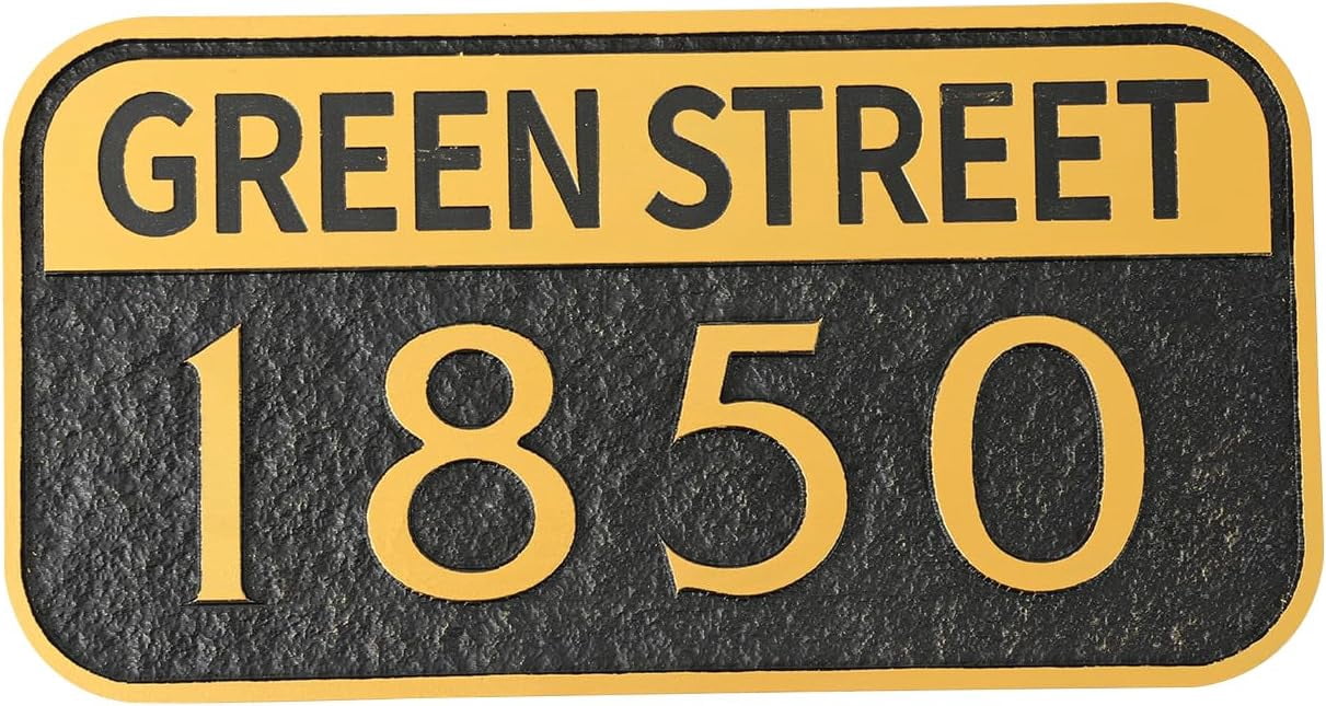 Personalized Address Plaque - WALL MOUNTED House Number Sign Plaque ...