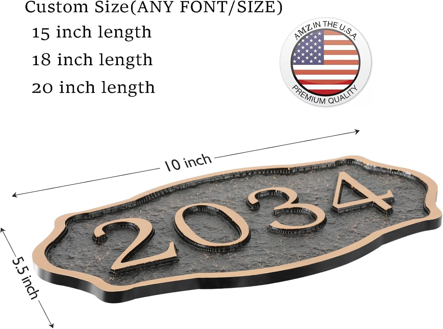 Personalized Address Sign Lawn Mounted - Custom House Number Sign ...