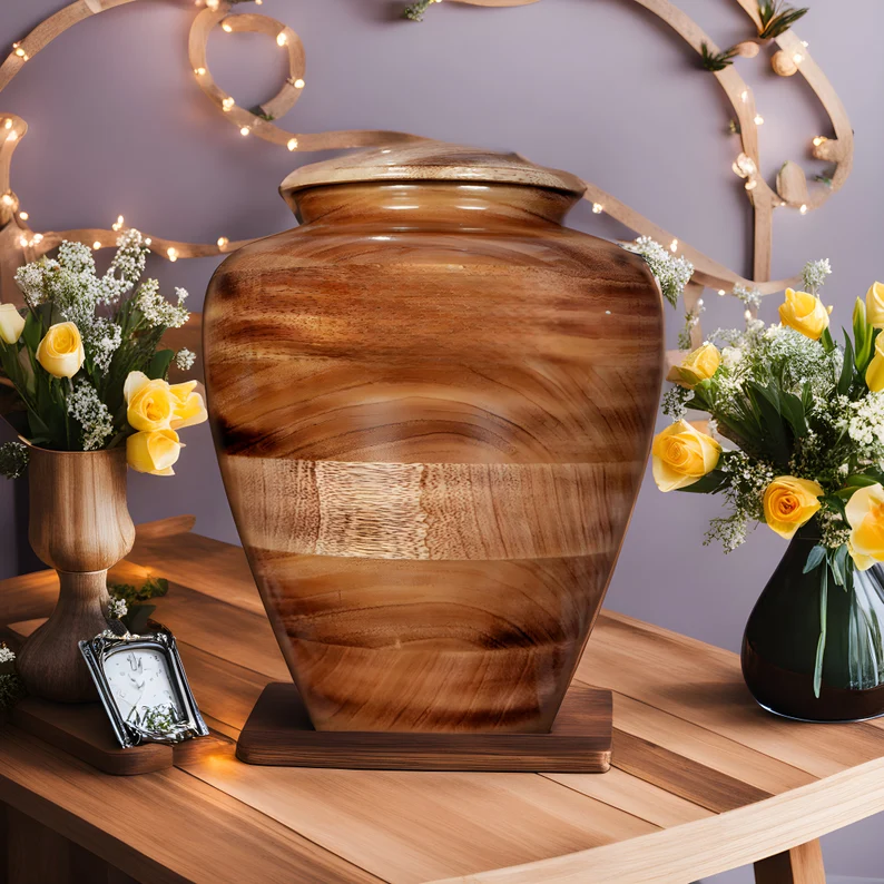 Personalized Adult Cremation Urn for Human Ashes Tree Of Life Wooden ...
