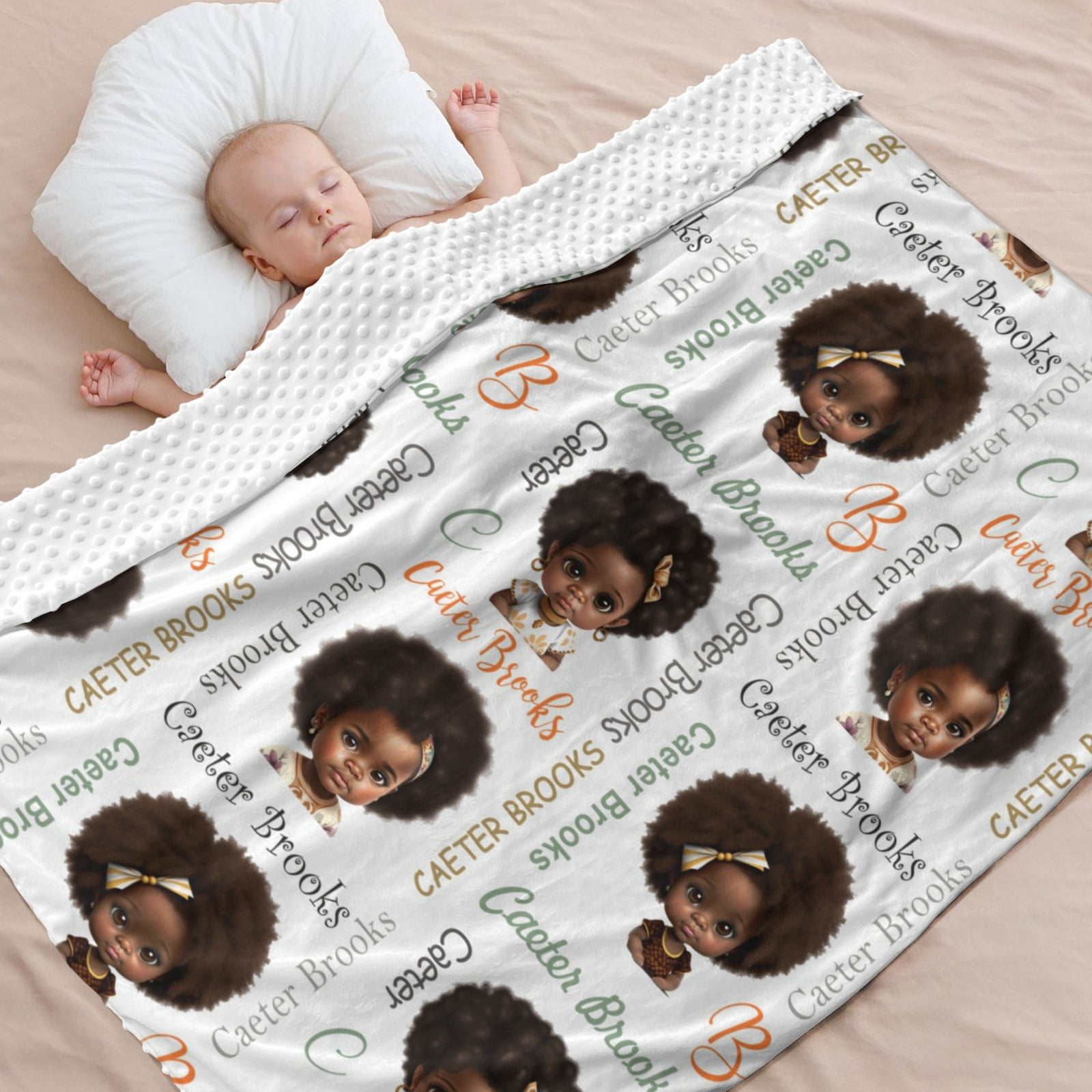 Personalized African American Blankets for Girls Princess Blanket with ...