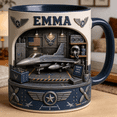 Personalized Air Force Mug 3D Airplane Design for Pilot, Veteran ...