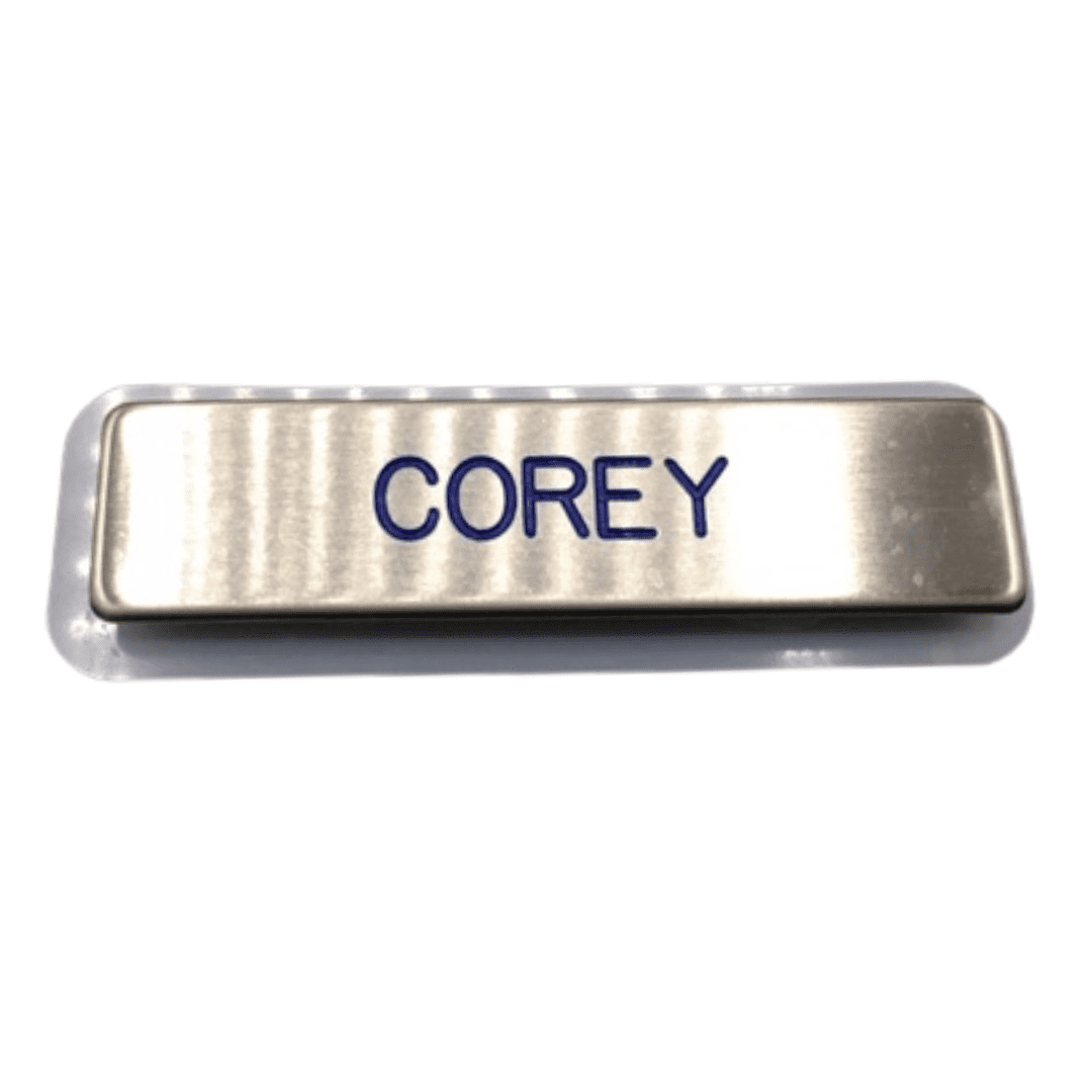 Personalized Air Force Silver Name Tag with Magnetic Posts - Walmart.com