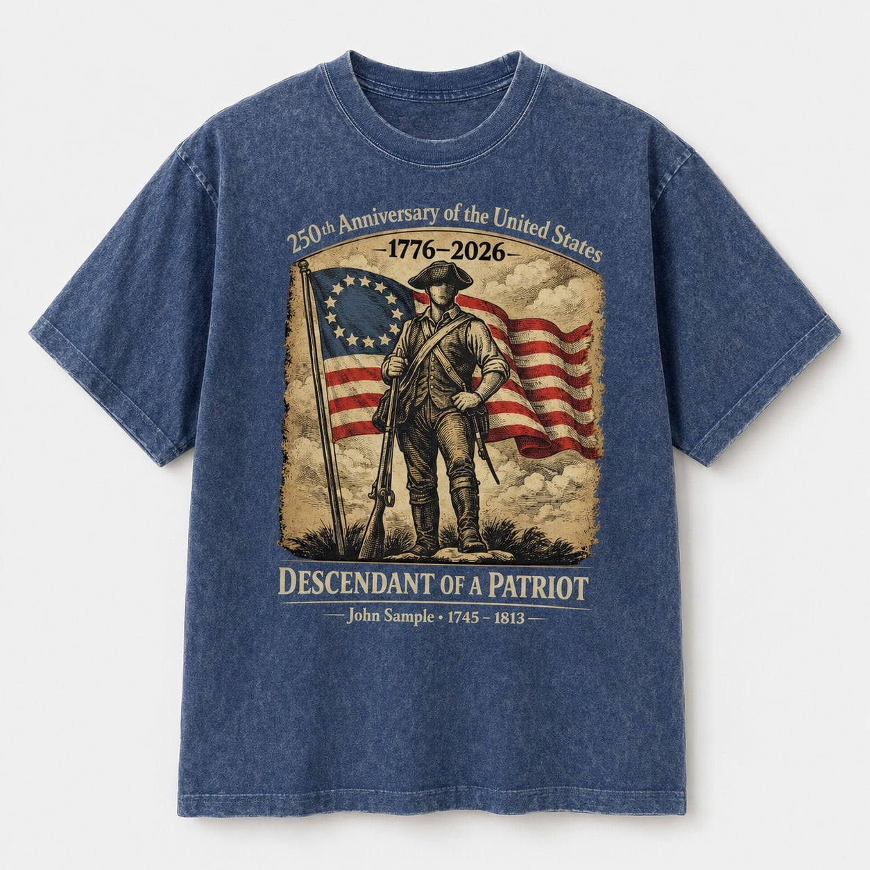 Personalized America 250th Anniversary Shirt, Descendant of a Patriot ...