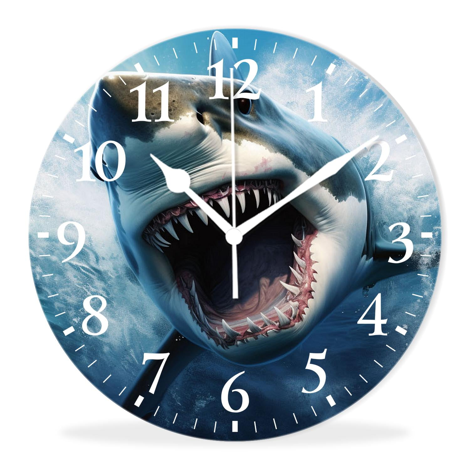 Personalized Analog Clock Non-Ticking Silent Wall Clocks Battery ...