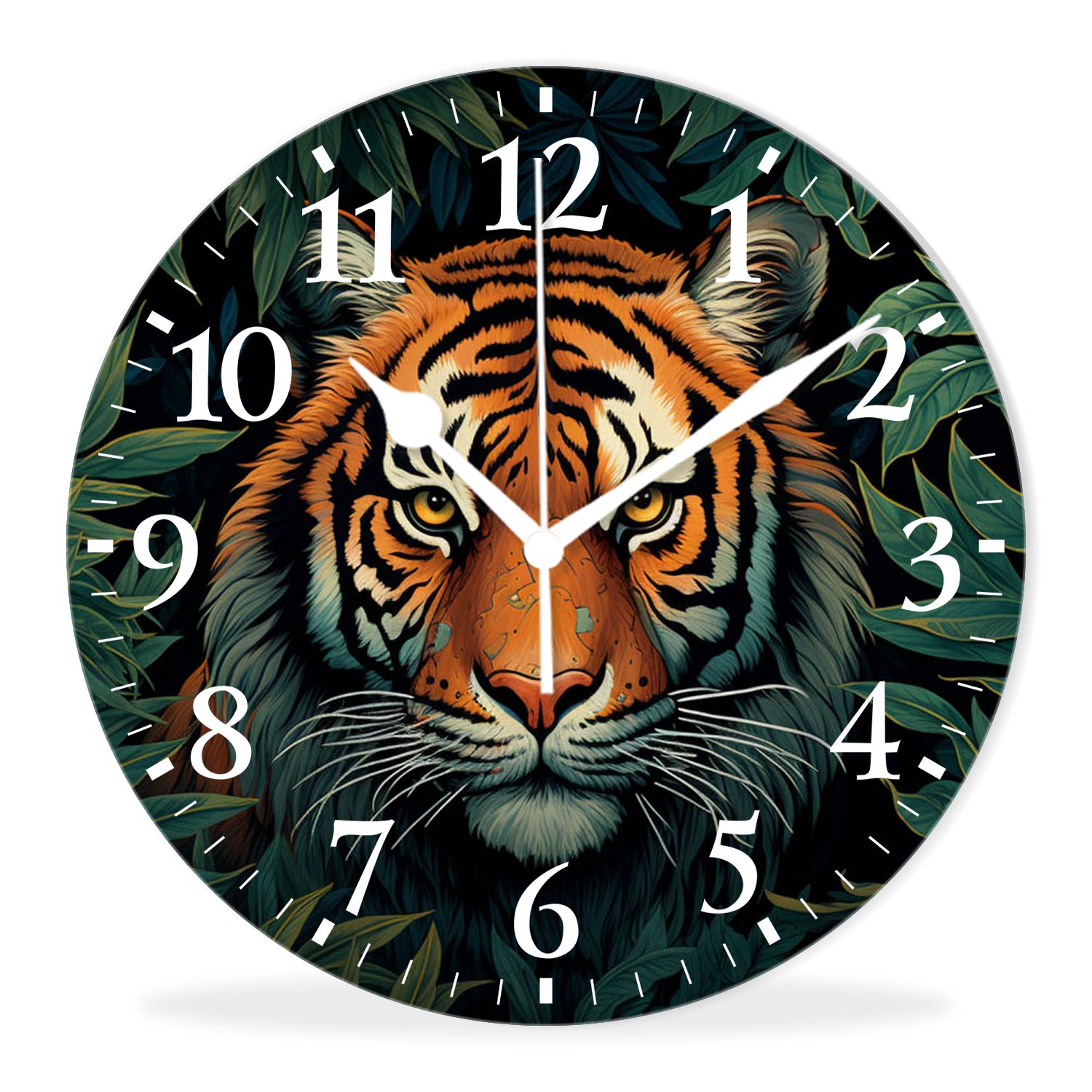 Personalized Analog Clock Non-Ticking Silent Wall Clocks Battery ...