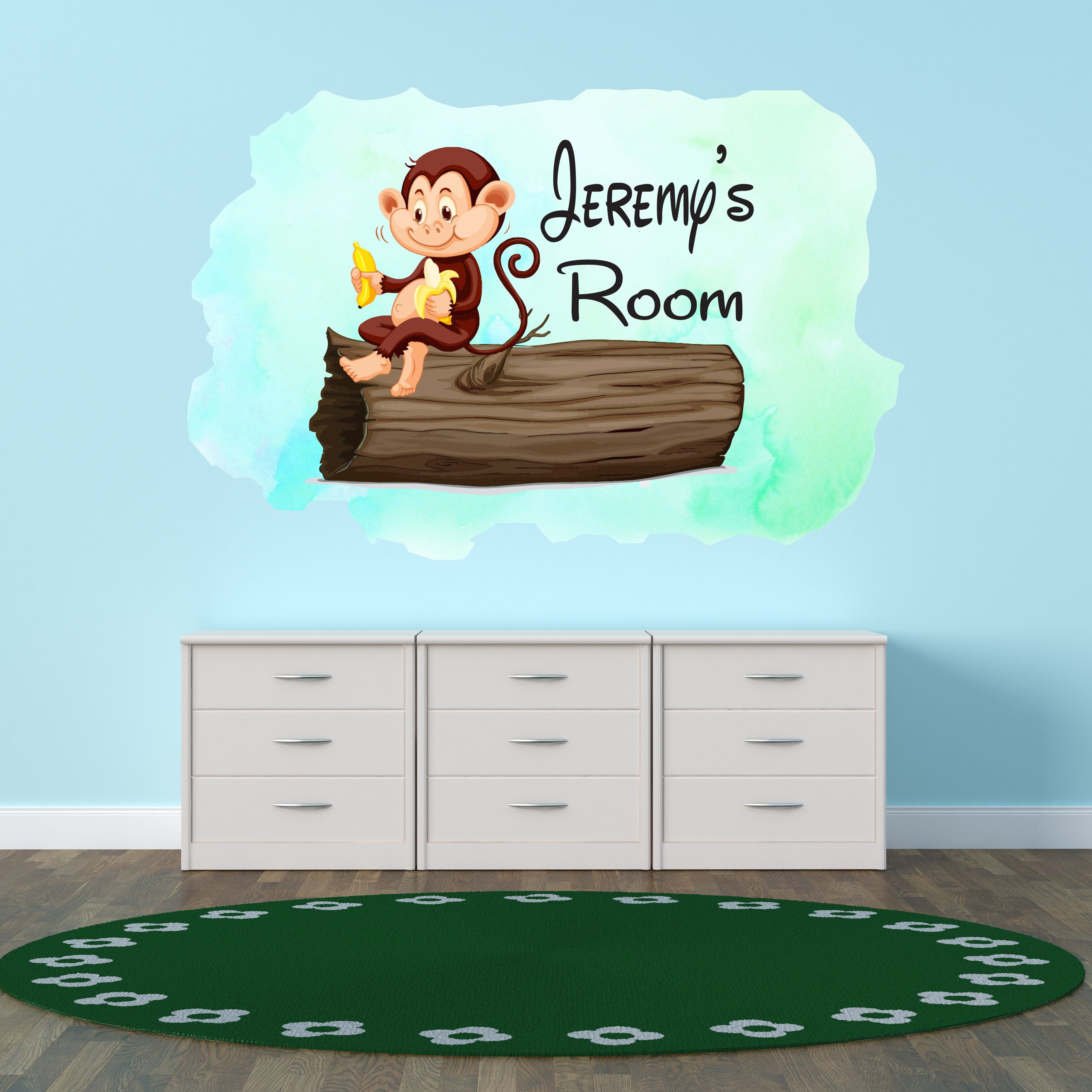 Personalized Animal Wall Decals for Kids Room - Jungle Animals Funny ...