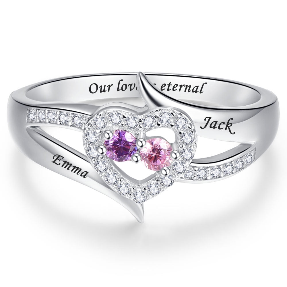 Personalized Anniversary Meaningful Engagement Promise Ring for Women ...