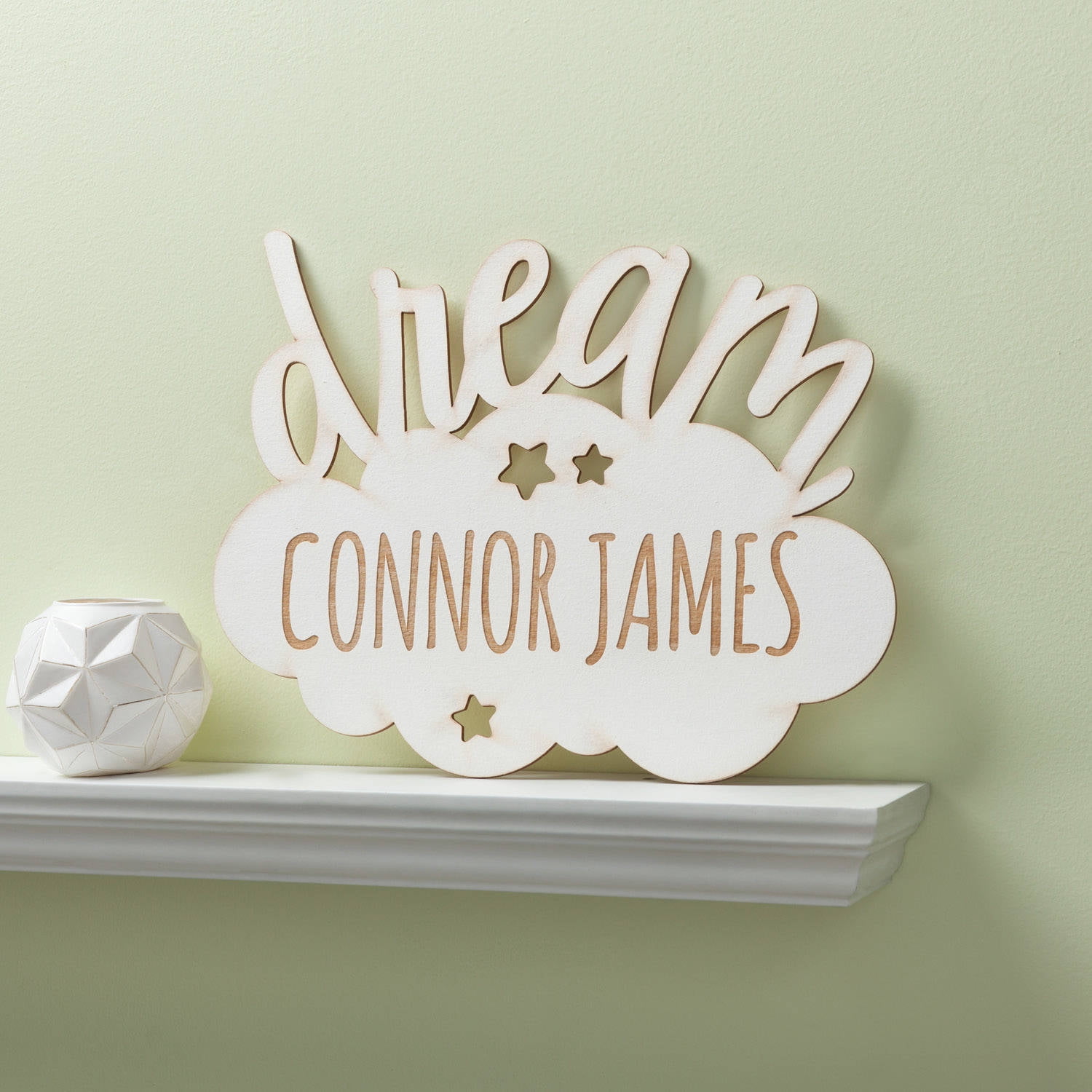 Personalized Antique White Dream Kids Wood Plaque - Walmart.com