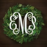 Personalized Antique White Wood Monogram Plaque - Walmart.com