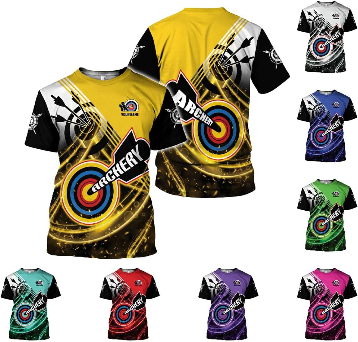 Personalized Archery Shirt 3D Archery Target Bow Archery Shirts for Men ...