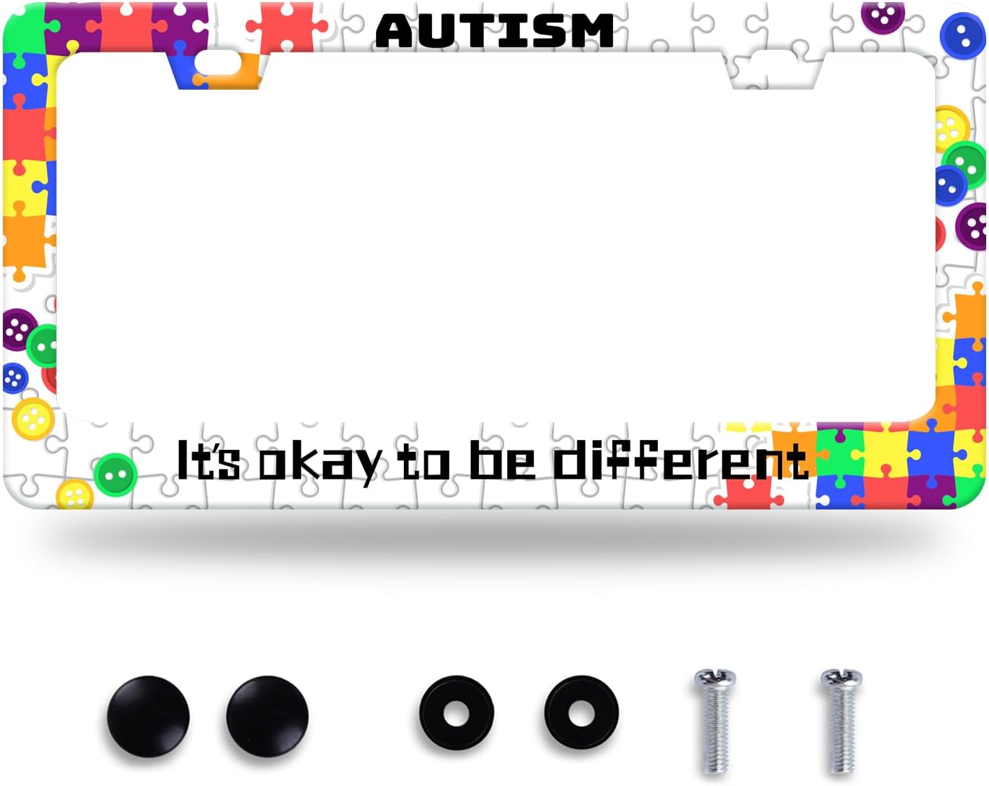 Personalized Autism License Plate Frame Make A Difference Label ...