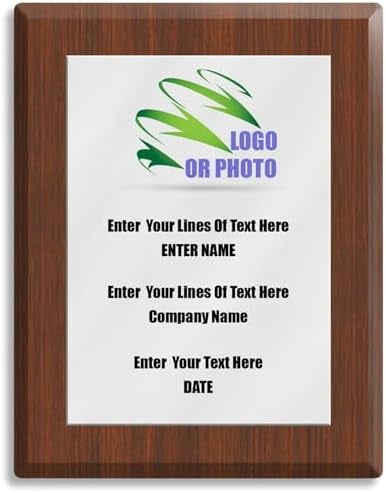 Personalized Award Plaque - Full Color Printing - Add Your Own Photos ...