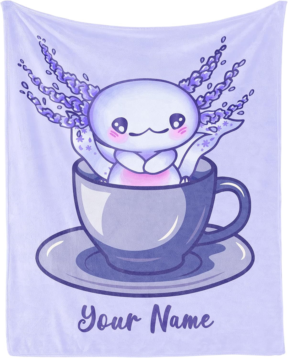 Personalized Axolotl Blanket Gifts with Name - 50"x60" Cute Throw ...