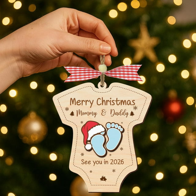 Personalized Baby Announcement Christmas Ornament 2025 – Custom ...