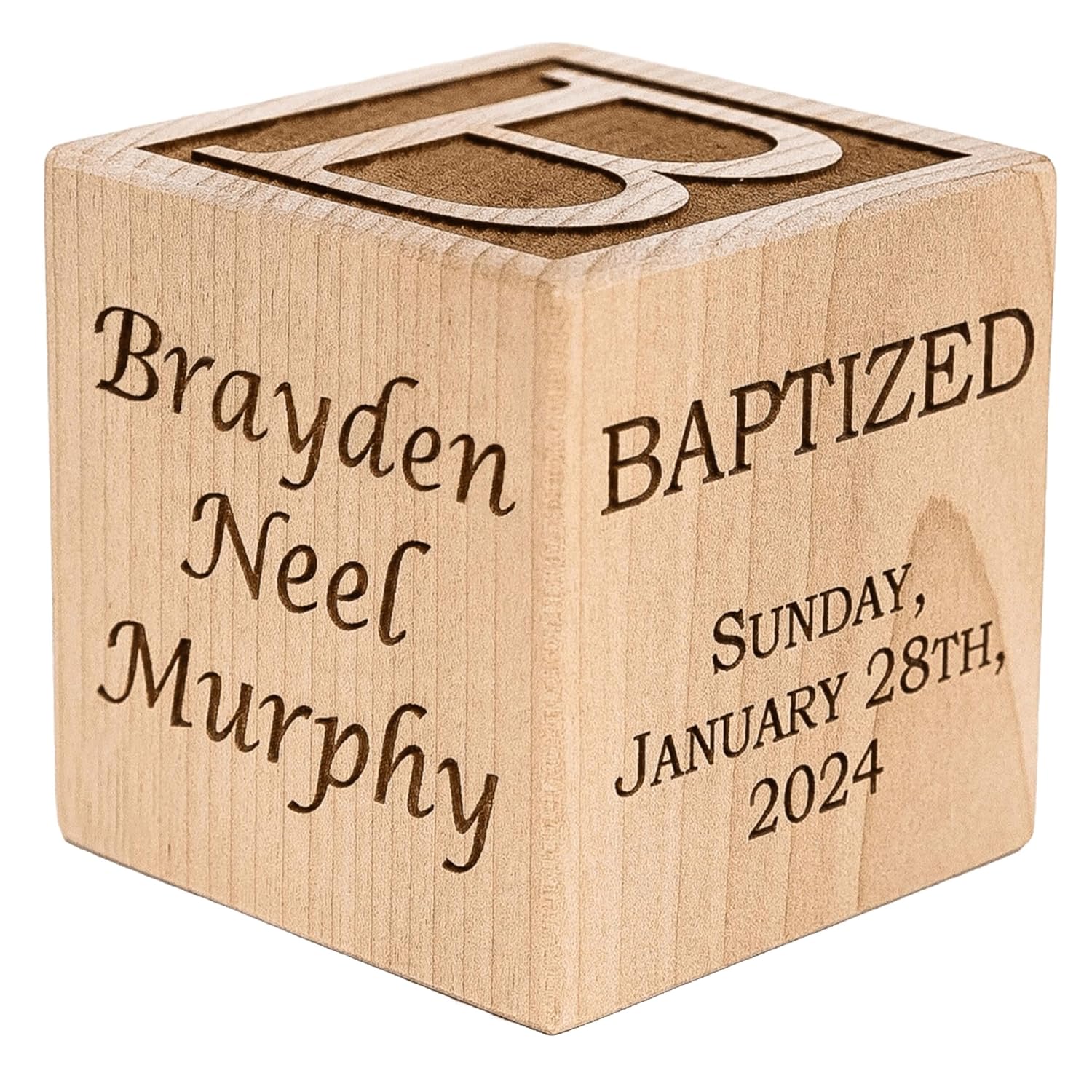 Personalized Baby Baptism/Dedication/Christening Wood Block, Choose ...