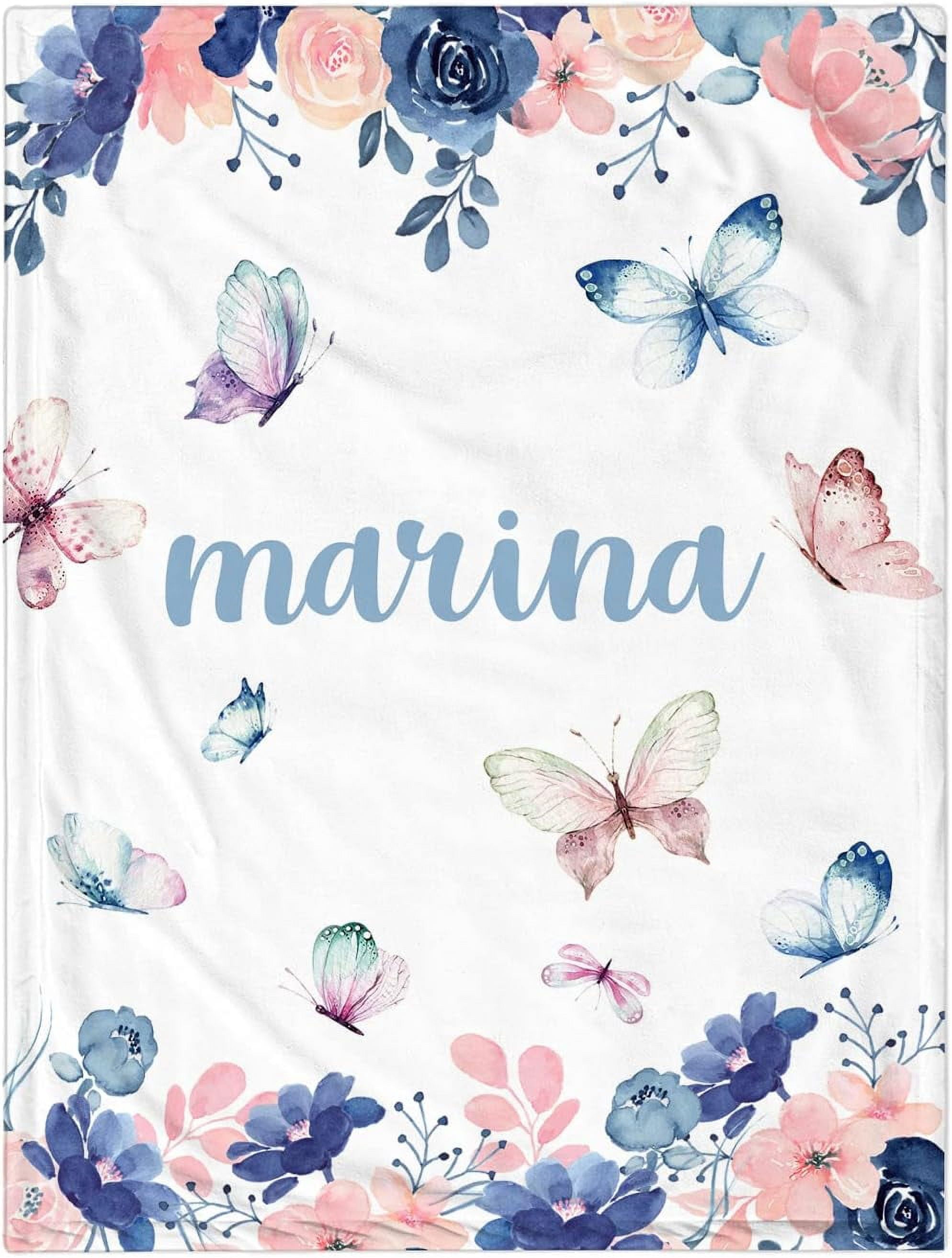 Personalized Baby Blanket for Girls, Custom Baby Blanket with Name ...