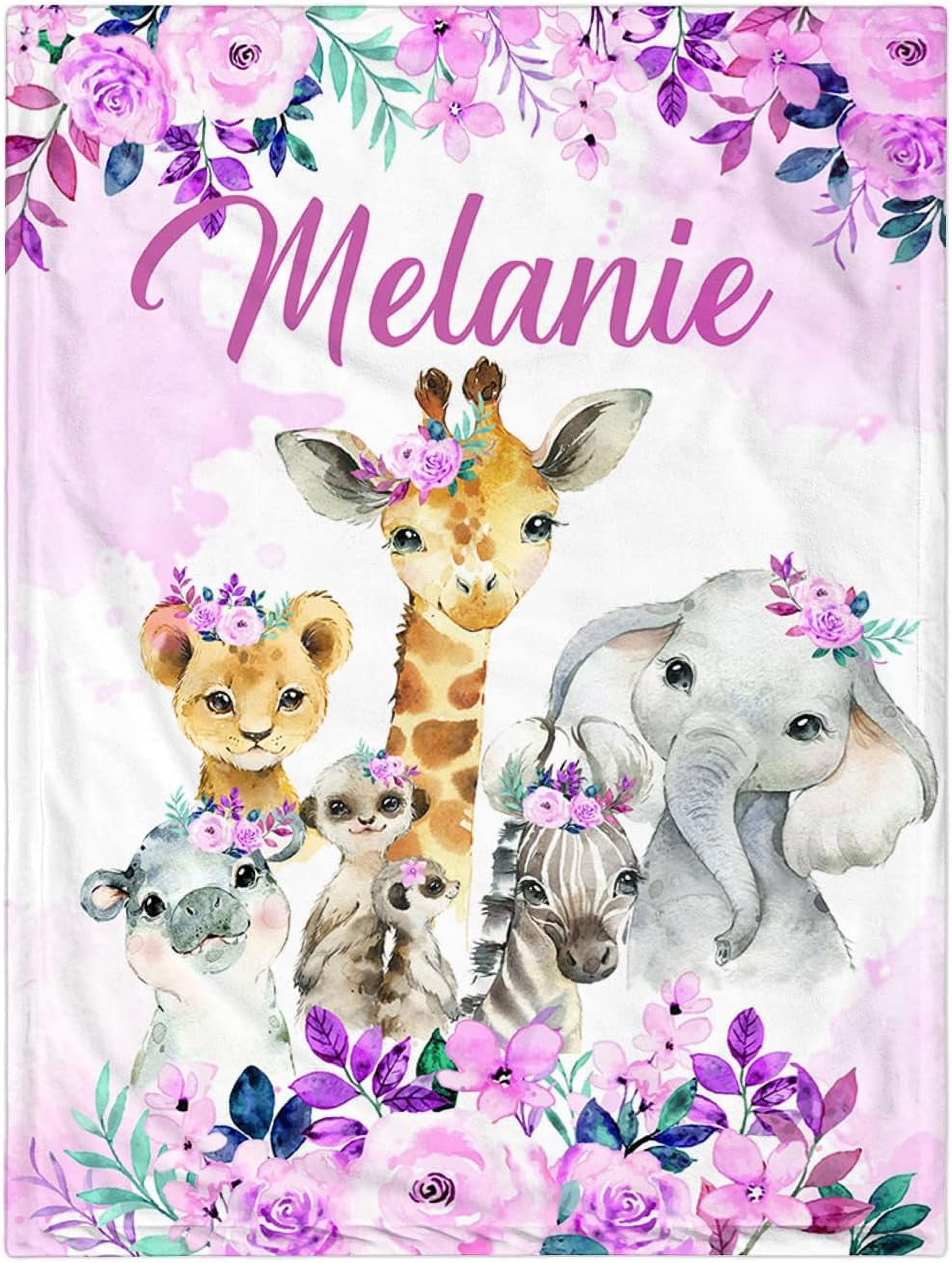 Personalized Baby Blanket for Girls, Custom Baby Blanket with Name ...