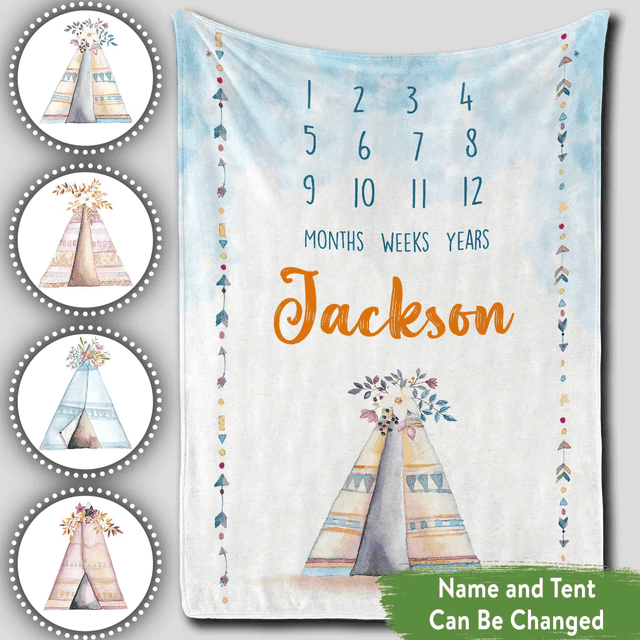Personalized Baby Blankets Personalized baby milestone blankets with ...