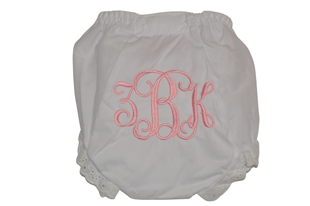 Personalized Baby Bloomers, Monogramed Diaper Cover, Interlocking ...