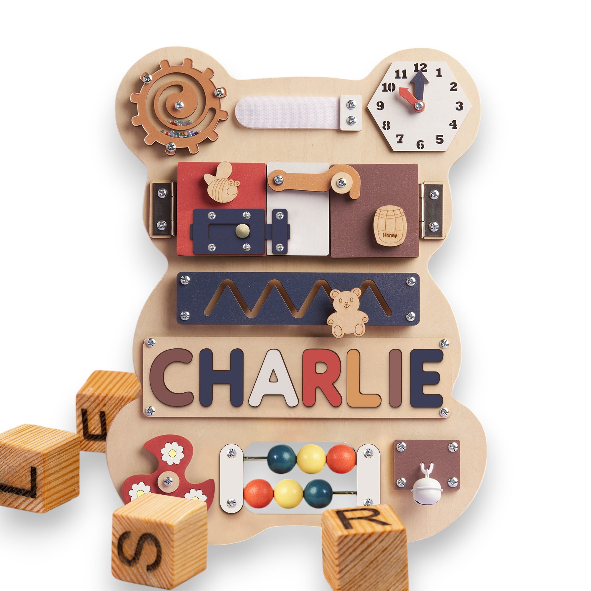 Personalized Baby Busy Board, Sensory Panel For Toddler, Montessori ...