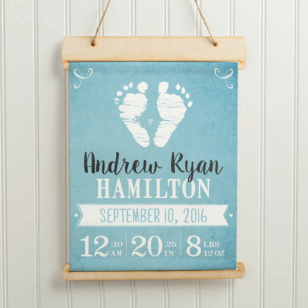 Personalized Baby Canvas Banner - Newborn Gift - 11W x 14.5H - Walmart.com
