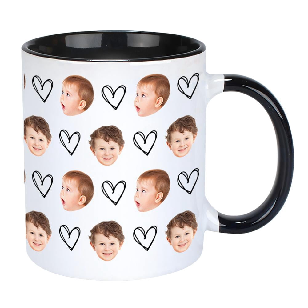 Personalized Baby Face Mug, Custom Photo Dog Mug, Custom Coffee Cup ...
