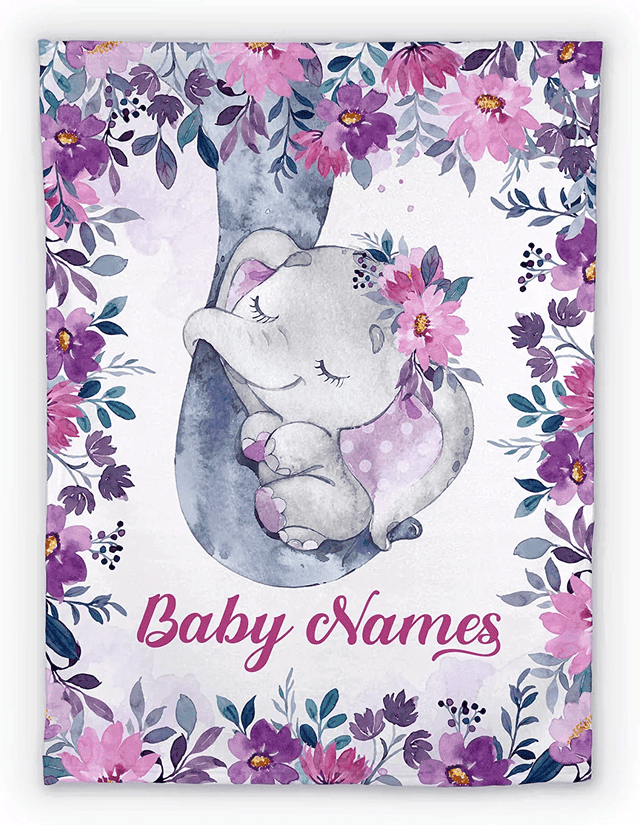 Personalized Baby Girl Blankets, Customize Baby Girl Blanket with Names ...