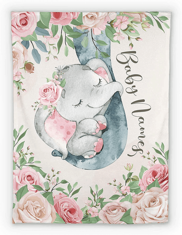 Personalized Baby Girl Blankets, Customize Baby Girl Blanket with Names ...