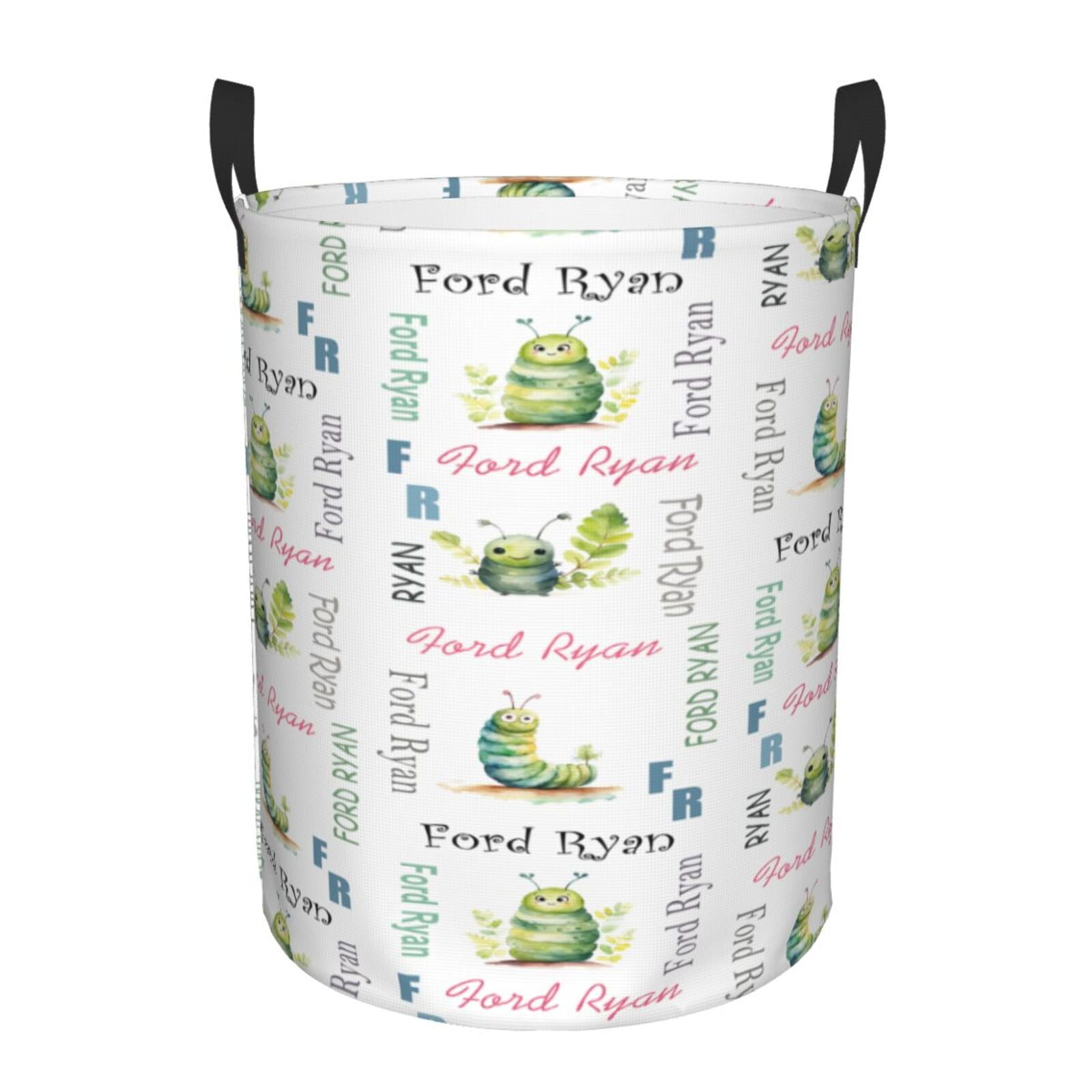 Personalized Baby Laundry Hamper Kids Caterpillars Laundry Basket with ...