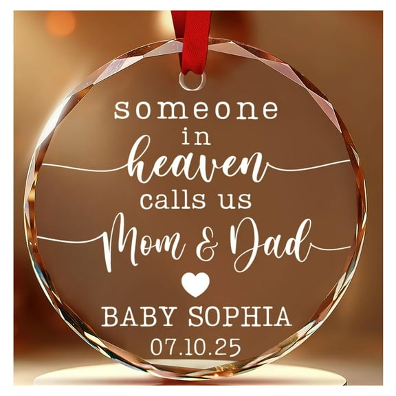 Vacemry Memorial Angel Ornament, Glass Sphere Decoration with Ribbon ...